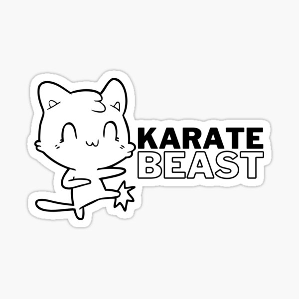 "Karate beast Kitty " Sticker by StickersQueens | Redbubble