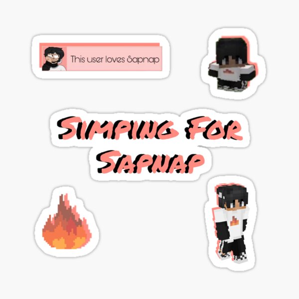"Simping For Sapnap" Sticker by dannielambriz | Redbubble