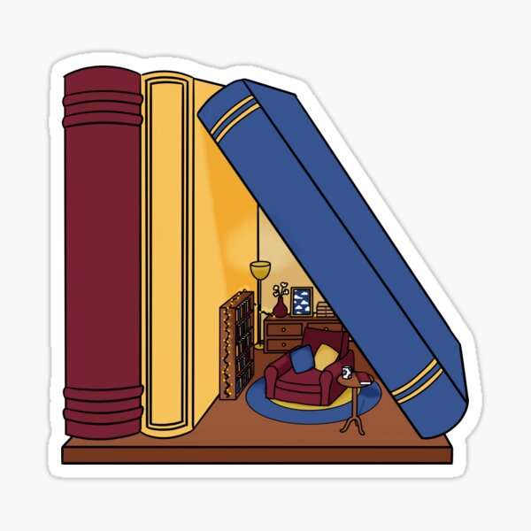 "Perfect Reading Nook" Sticker for Sale by lilyjdesigns | Redbubble
