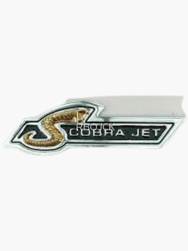 "1968 Cobra JET 428 Fender Emblem " Sticker for Sale by RBOJCK | Redbubble