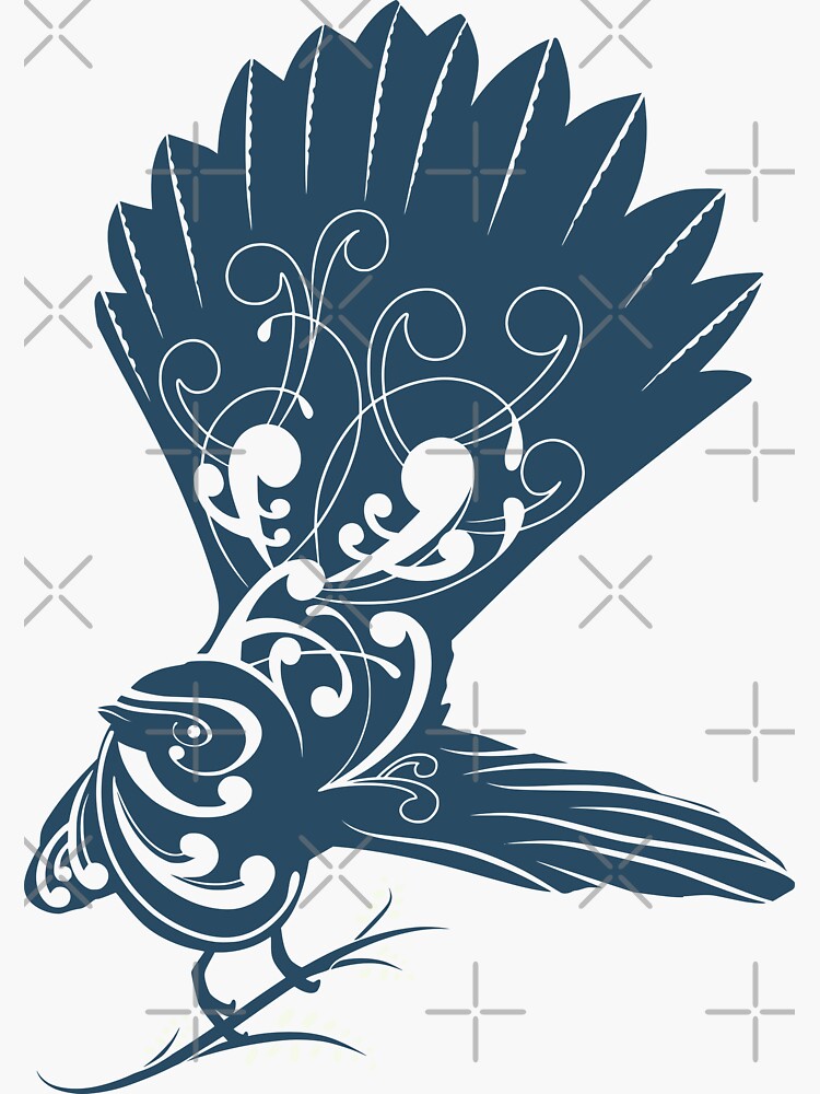 " New Zealand Native Piwakawaka Bird - Fantail" Sticker for Sale by ...