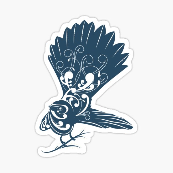 " New Zealand Native Piwakawaka Bird - Fantail" Sticker for Sale by ...