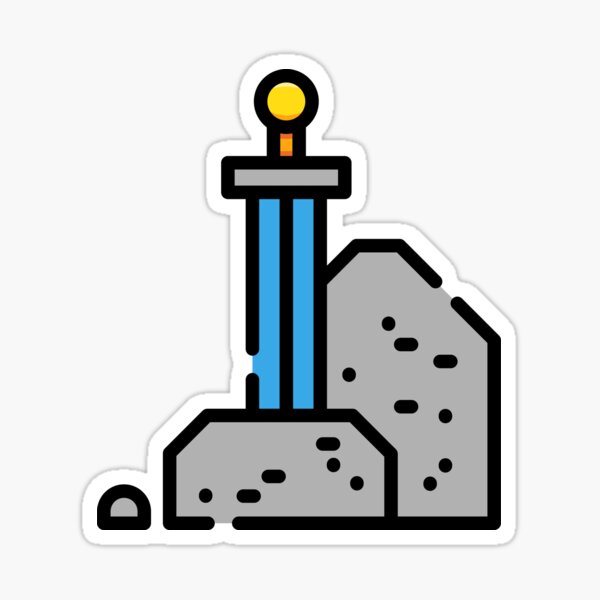 "Excalibur " Sticker for Sale by CyberCubed | Redbubble