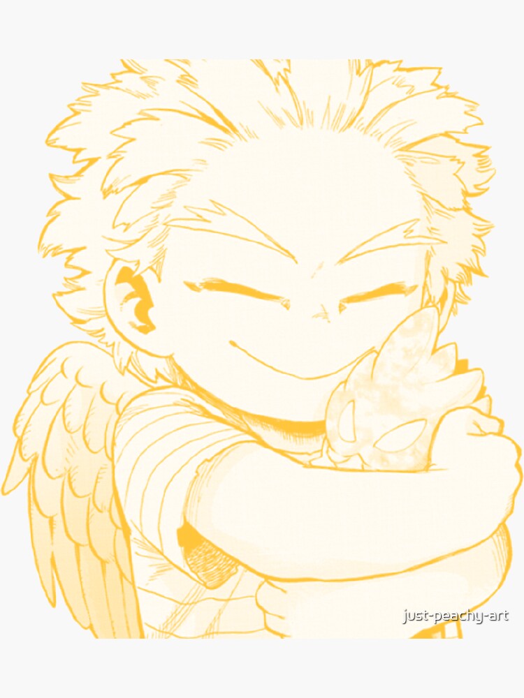"MHA Hawks Yellow Manga Panel" Sticker by just-peachy-art | Redbubble