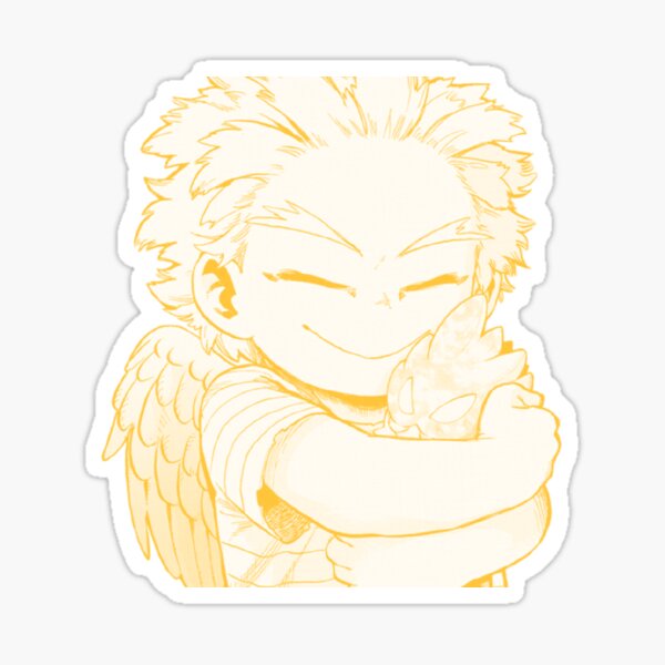 "MHA Hawks Yellow Manga Panel" Sticker by just-peachy-art | Redbubble