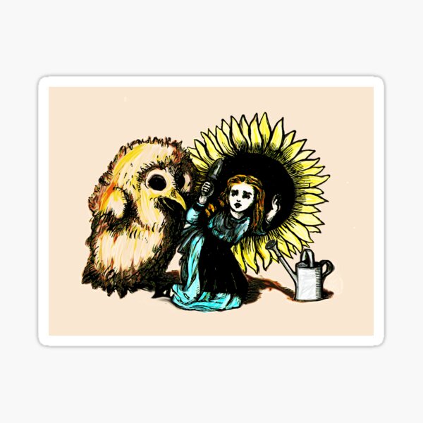 "Girl with Owlette" Sticker for Sale by OffbeatArt | Redbubble