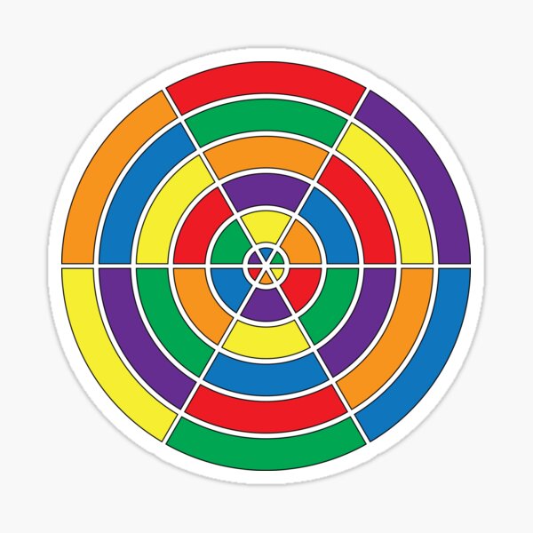 "Rainbow Circle" Sticker for Sale by ImaginateBig | Redbubble