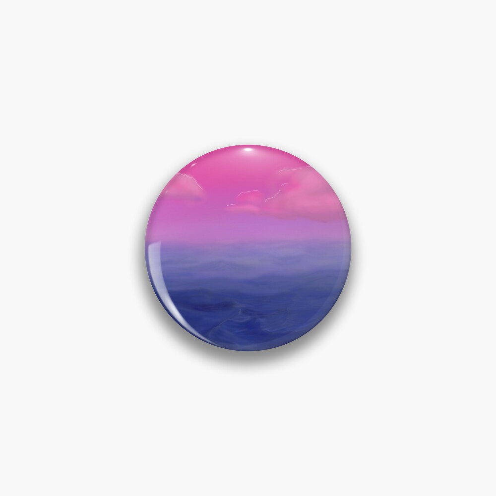 "Subtle Bisexual Flag LGBT Pride Sky and Sea" Pin for Sale by lynxtiel ...