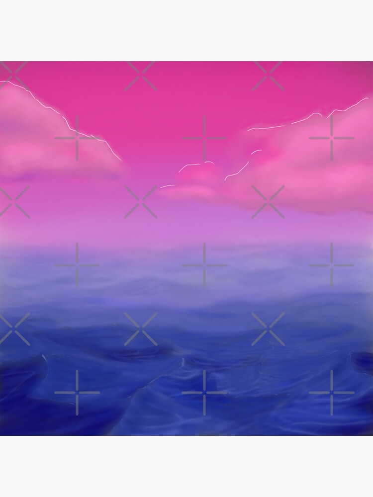 "Subtle Bisexual Flag LGBT Pride Sky and Sea" Sticker by lynxtiel ...