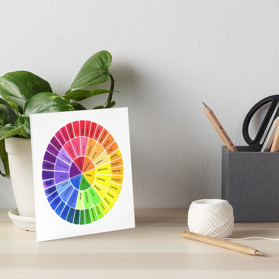 "emotional color wheel" Art Board Print for Sale by Love-Beth | Redbubble