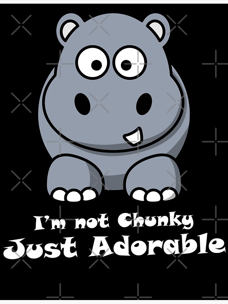 "Cute Chunky Hippo Meme" Poster for Sale by ZuLa-Store | Redbubble