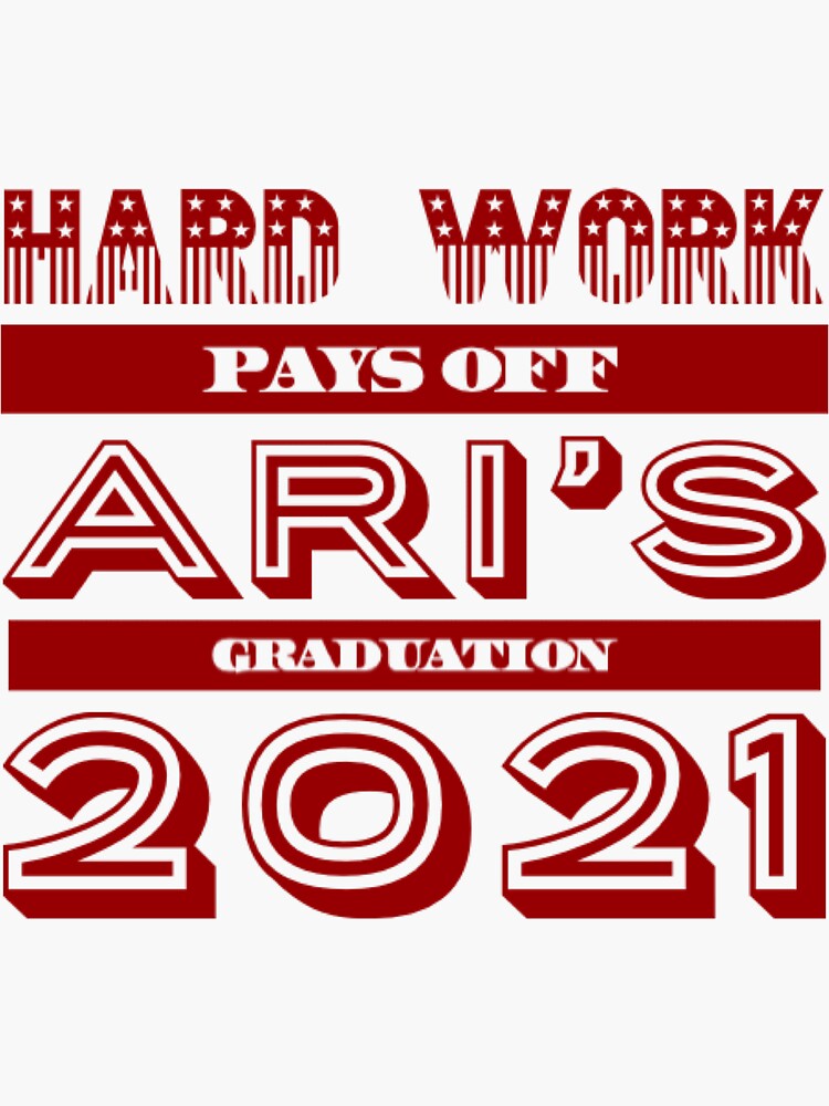 "hard work pays off graduate" Sticker for Sale by AgapeStreetwear ...
