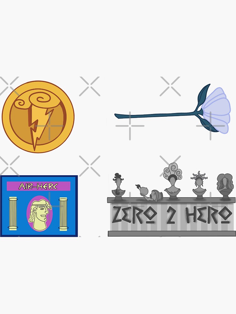 "Herc Symbol Sticker Pack " Sticker for Sale by GabDabaDoWAVES | Redbubble
