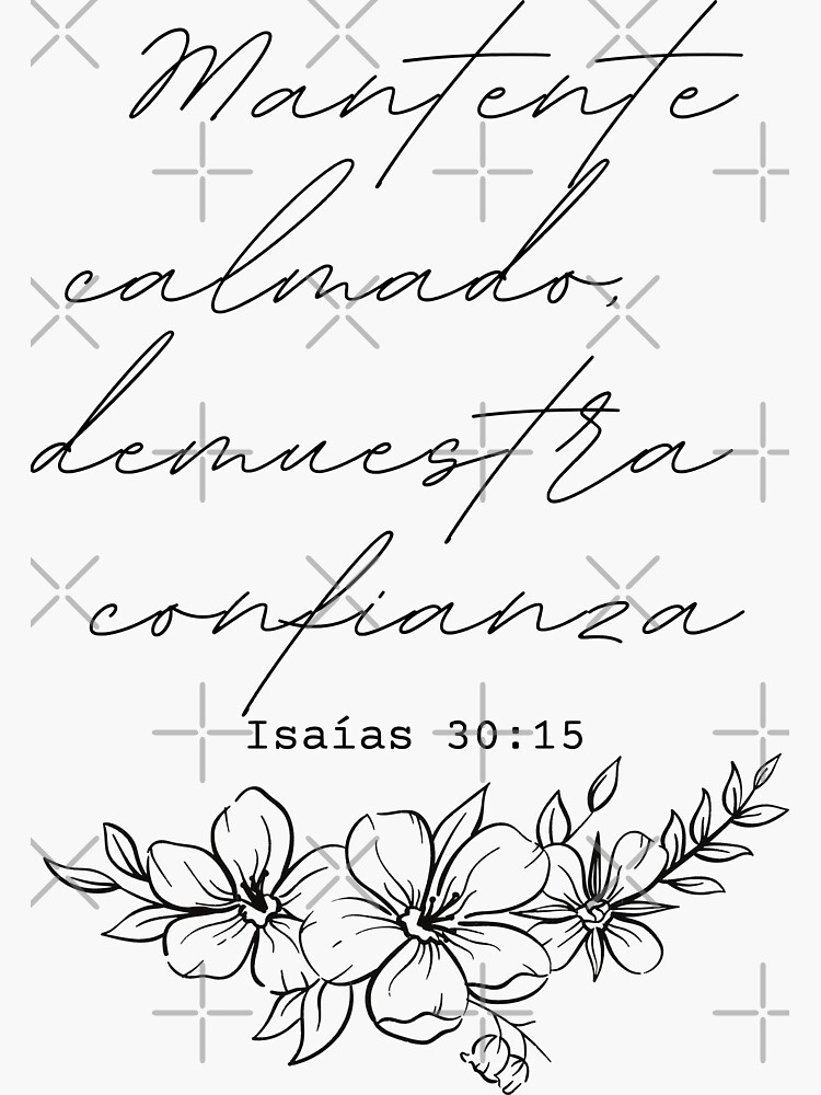 "Mantente calmado demuestra confianza line drawing" Sticker by ...