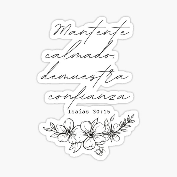 "Mantente calmado demuestra confianza line drawing" Sticker by ...