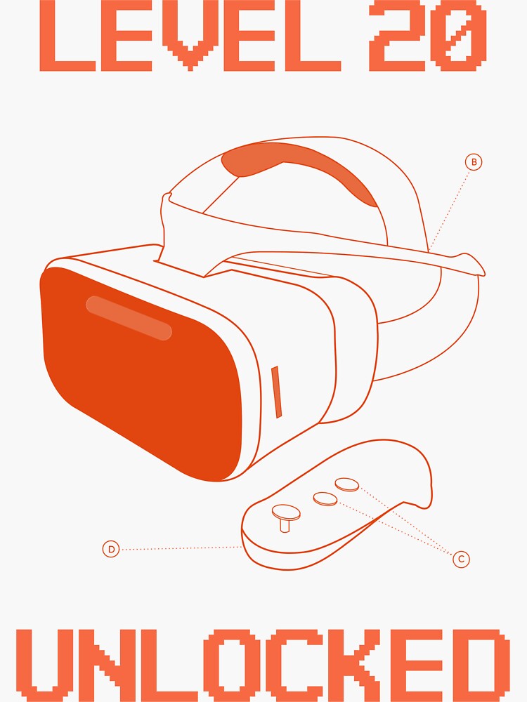 "Level 20 Unlocked - Birthday Leveling Up VR Video Game Controller ...