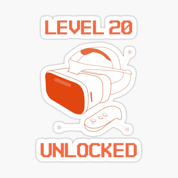 "Level 20 Unlocked - Birthday Leveling Up VR Video Game Controller ...