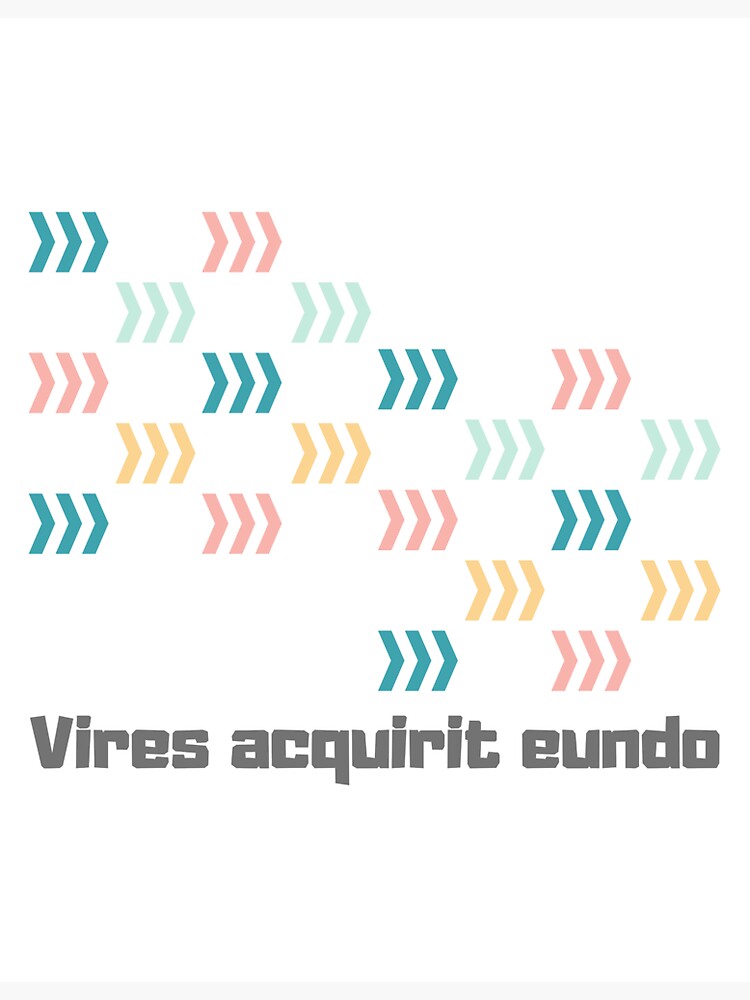 "Vires acquirit eundo" Sticker by SeoulKorea | Redbubble