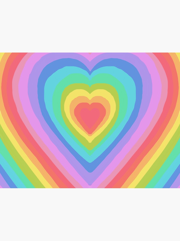 "pastel rainbow hearts" Sticker for Sale by raisintoast2005 | Redbubble