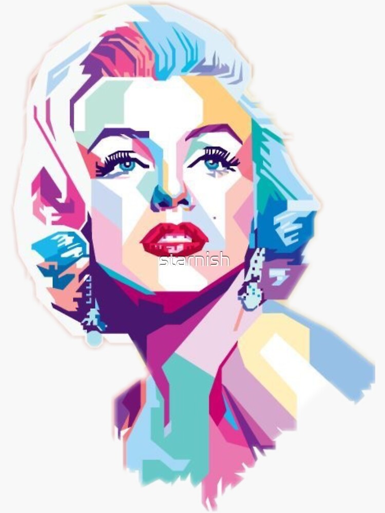 "Marilyn Monroe Mosaic Art" Sticker for Sale by starnish | Redbubble