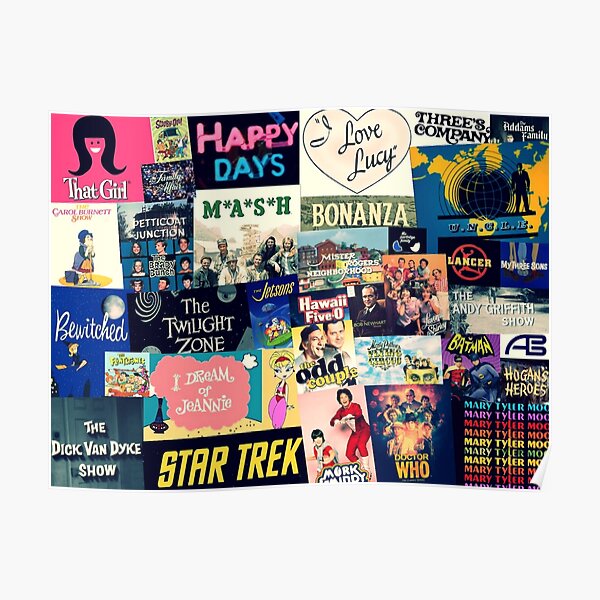 "Classic television collage" Poster by Hollygolightly8 | Redbubble