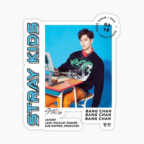 "STRAY KIDS BANG CHAN " Sticker for Sale by glaciva | Redbubble