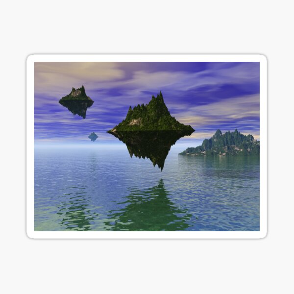 "The Floating Lands" Sticker by sciencenotes | Redbubble