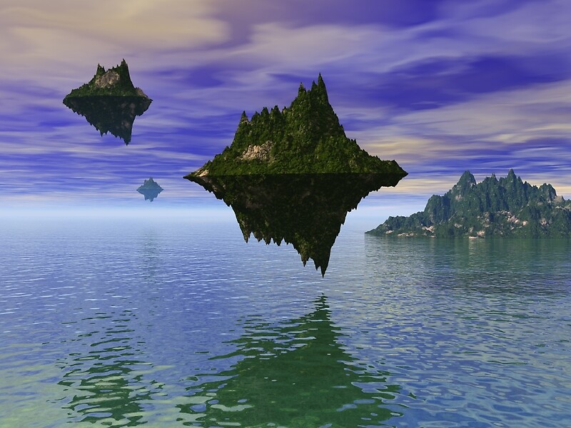 "The Floating Lands" by sciencenotes | Redbubble
