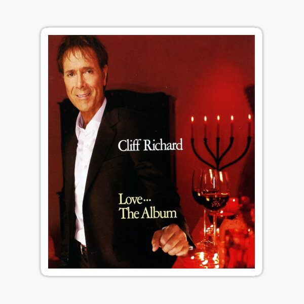 "best cover art legend musician singer man cliff richard" Sticker for ...