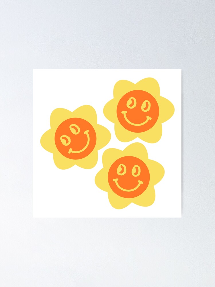 "happy yellow flowers" Poster for Sale by juliasantos5 | Redbubble