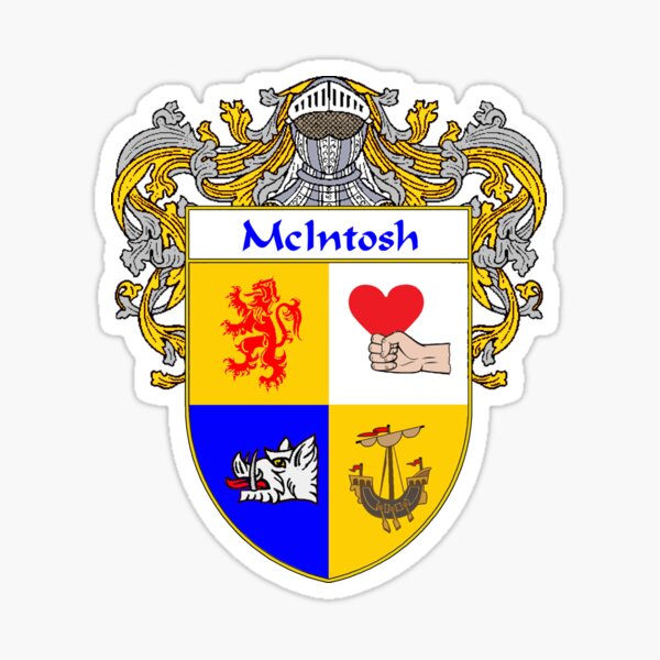"McIntosh Coat of Arms/Family Crest" Sticker for Sale by IrishArms ...