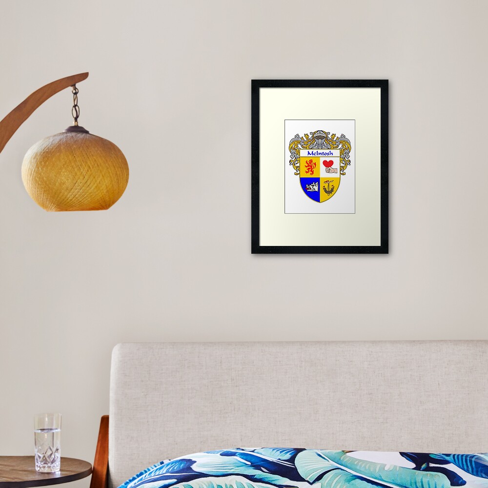 "McIntosh Coat of Arms/Family Crest" Framed Art Print for Sale by ...