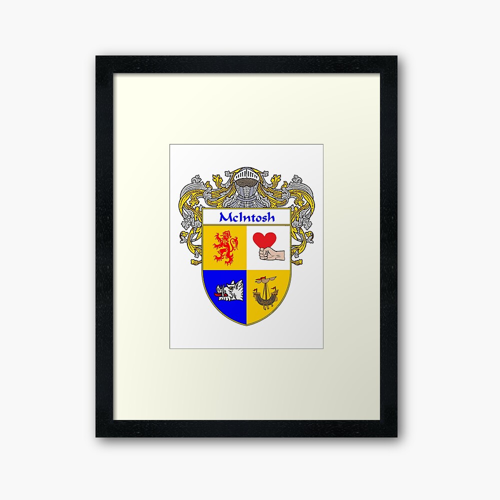 "McIntosh Coat of Arms/Family Crest" Framed Print by IrishArms | Redbubble