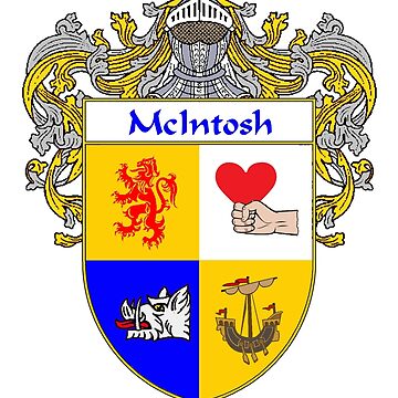 "McIntosh Coat of Arms/Family Crest" Throw Pillow for Sale by William ...