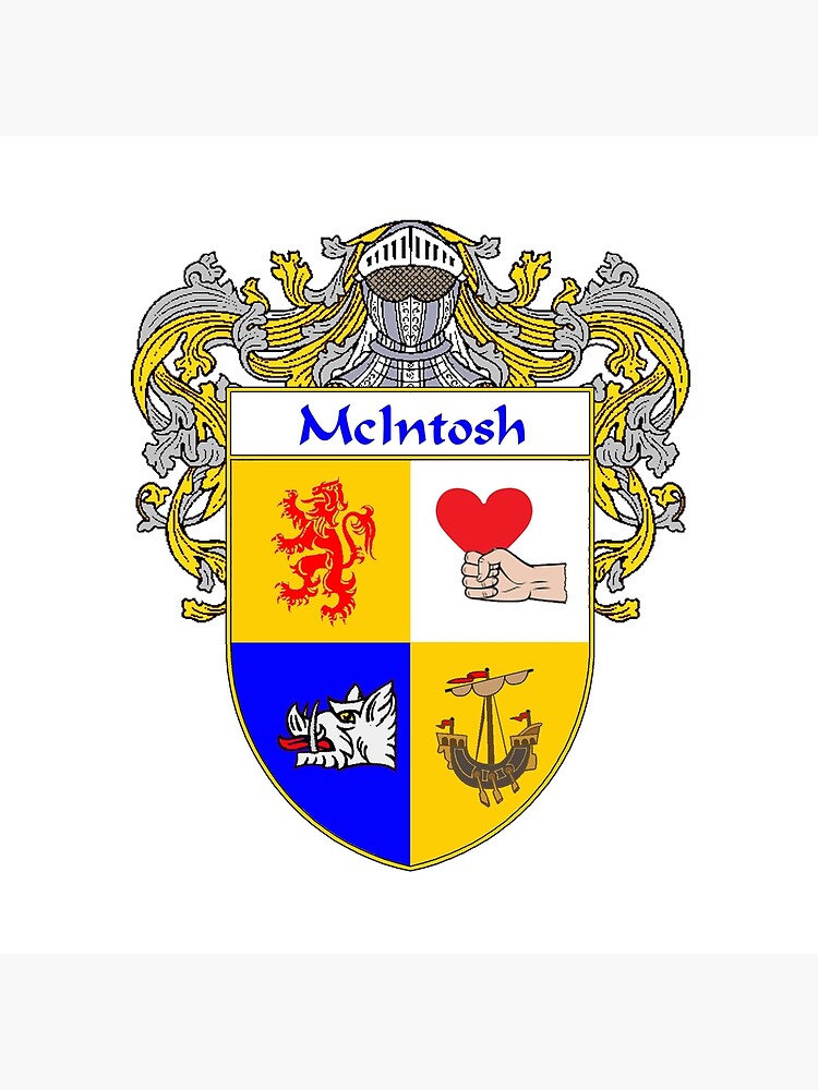 "McIntosh Coat of Arms/Family Crest" Throw Pillow for Sale by William ...