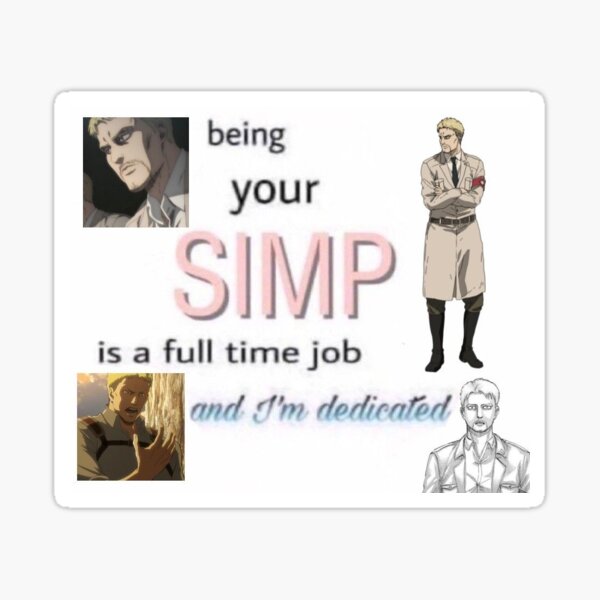 "reiner simp meme" Sticker for Sale by flowerbby | Redbubble