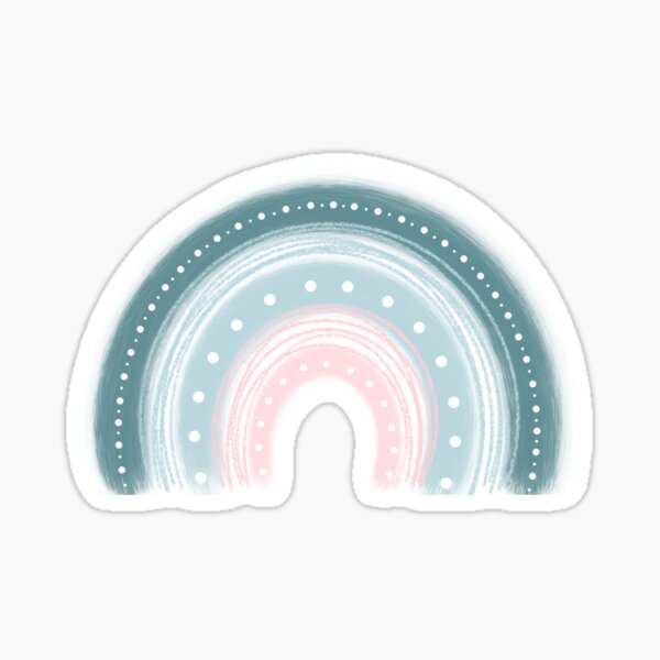 "Pastel Teal & Pink Rainbow" Sticker for Sale by meganlj | Redbubble