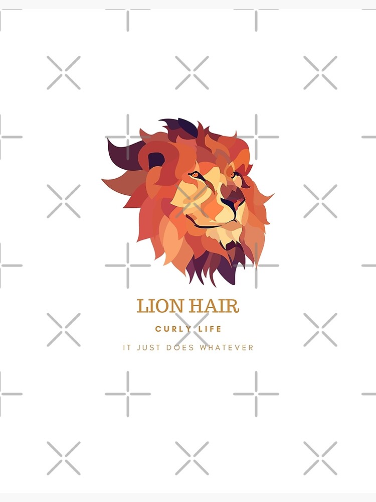 "Lion Curly Hair" Poster for Sale by Eli5Ol | Redbubble
