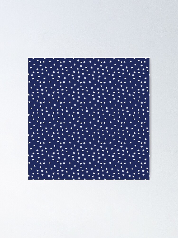 "Classic Navy Blue Stars Pattern" Poster for Sale by RKasper | Redbubble