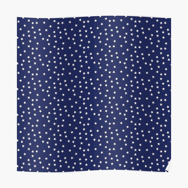 "Classic Navy Blue Stars Pattern" Poster for Sale by RKasper | Redbubble