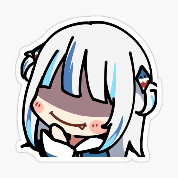 "Gawr Gura Hololive Smug " Sticker for Sale by DanielK91 | Redbubble