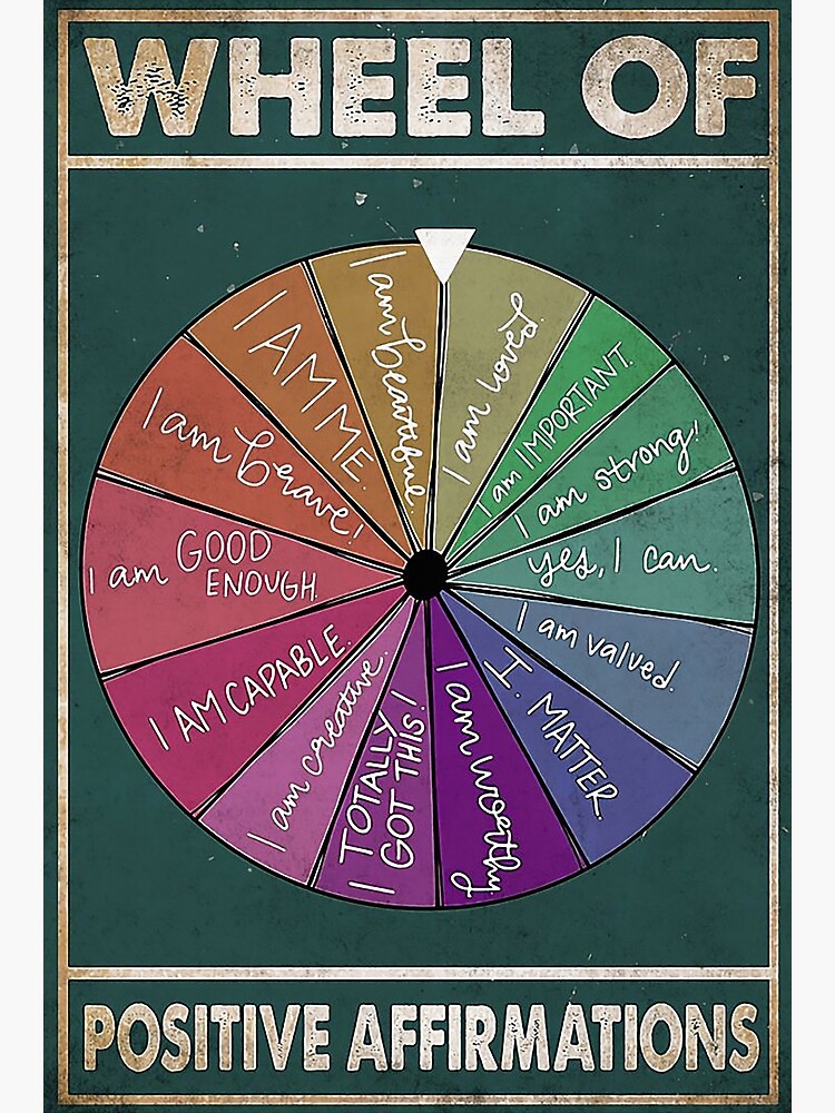 "Social Worker Wheel of positive affirmations" Poster by Cooper73 ...