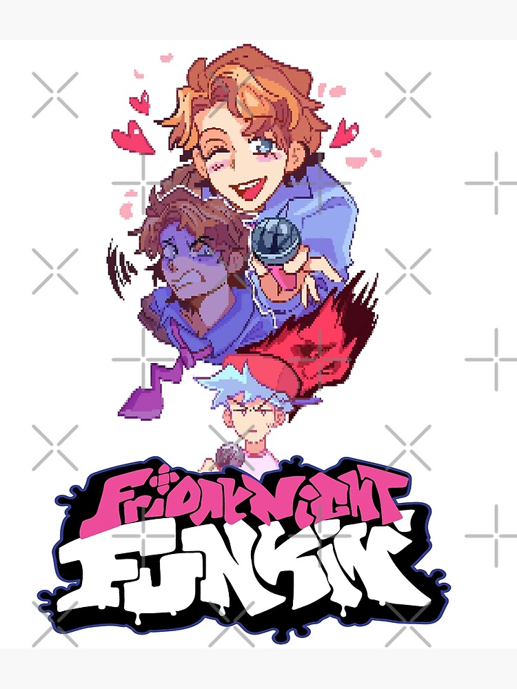 "Senpai Friday Night Funkin Game Boyfriend" Poster by TonyaMichael5 ...