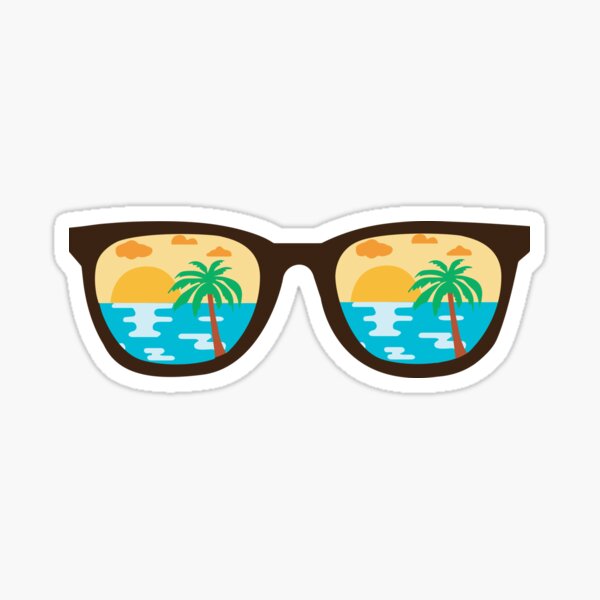 "Summer Beach Sunglasses" Sticker for Sale by Kriti29 | Redbubble