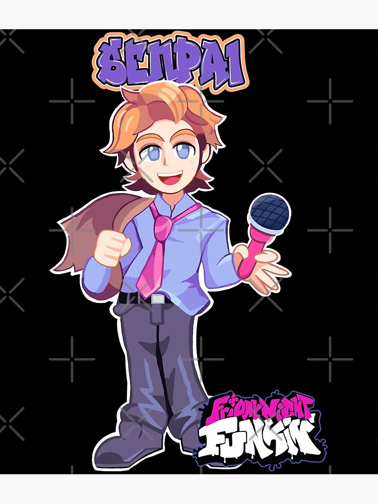 "Senpai - Friday Night Funkin' Game" Poster for Sale by TonyaMichael5 ...