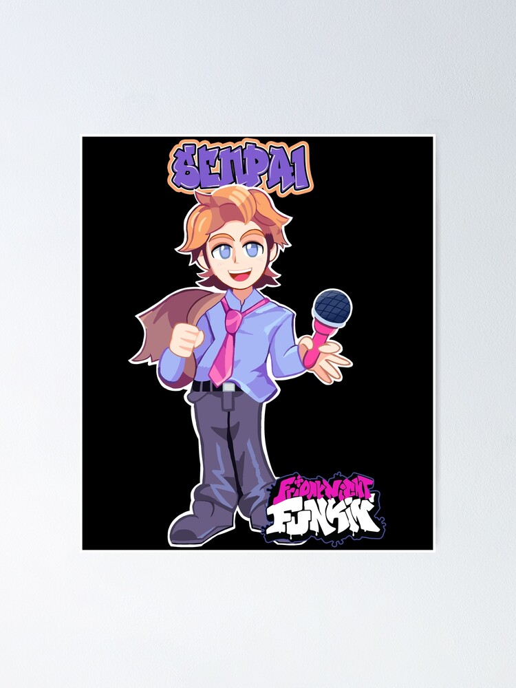 "Senpai - Friday Night Funkin' Game" Poster for Sale by TonyaMichael5 ...