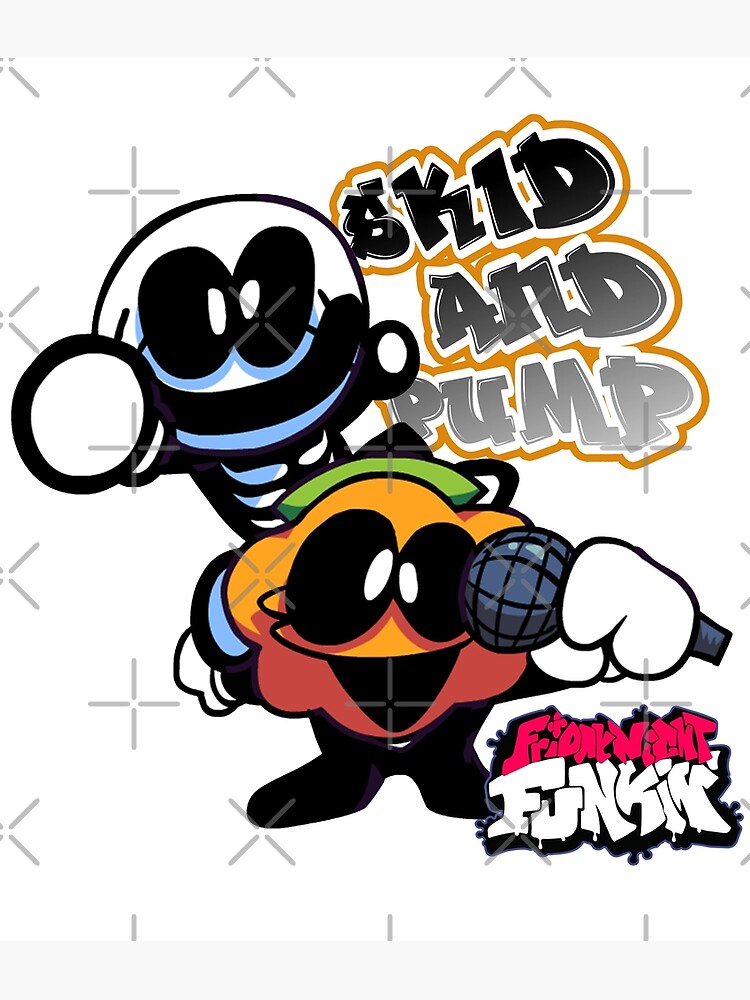 "Friday Night Funkin Game Skid and Pump" Art Print by TonyaMichael5 ...