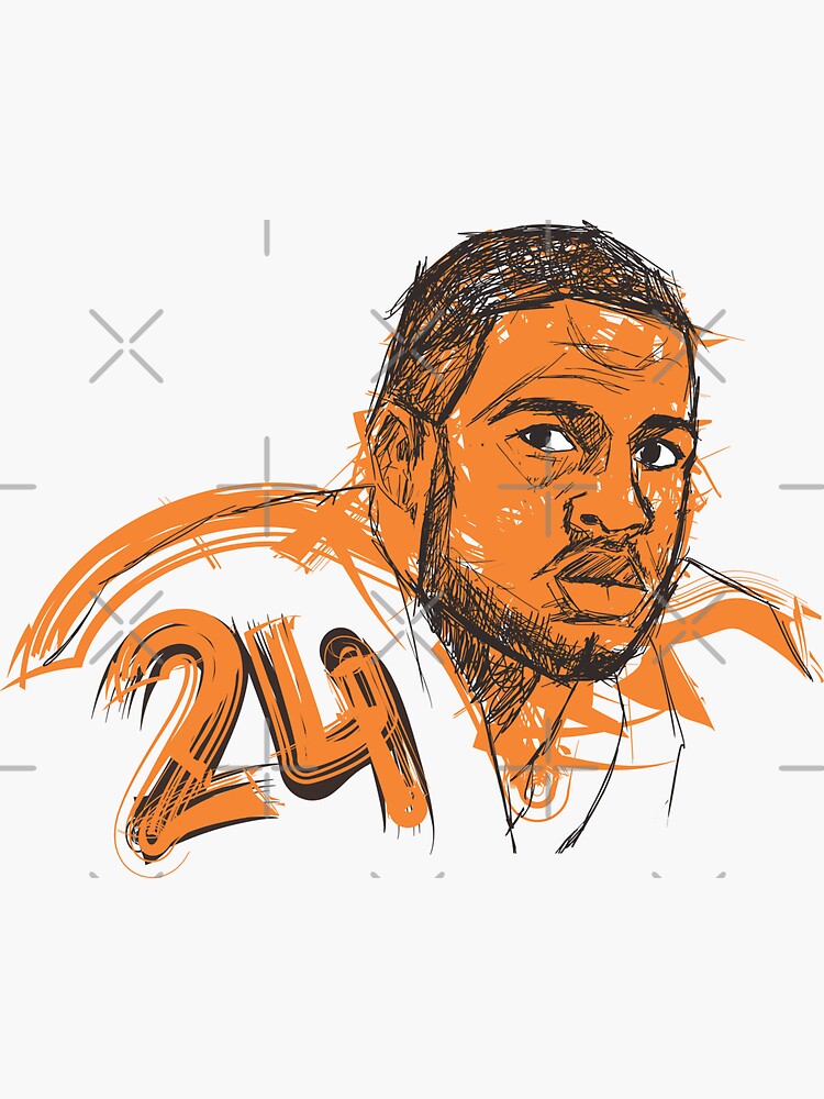 "Nick Chubb From Browns Portrait" Sticker by Hit-Fun | Redbubble