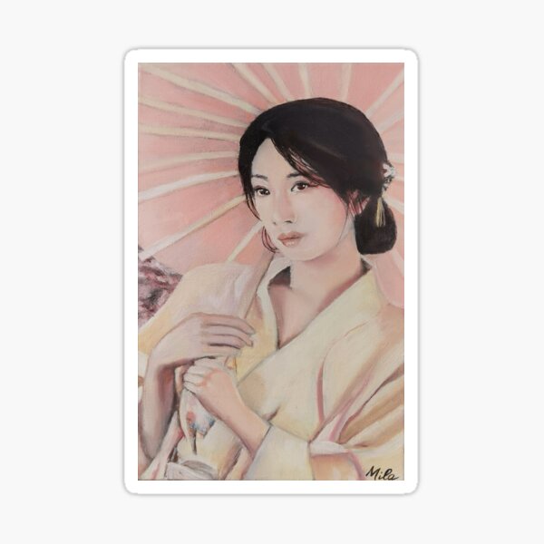 "Woman with parasol" Sticker for Sale by Mil-ux | Redbubble