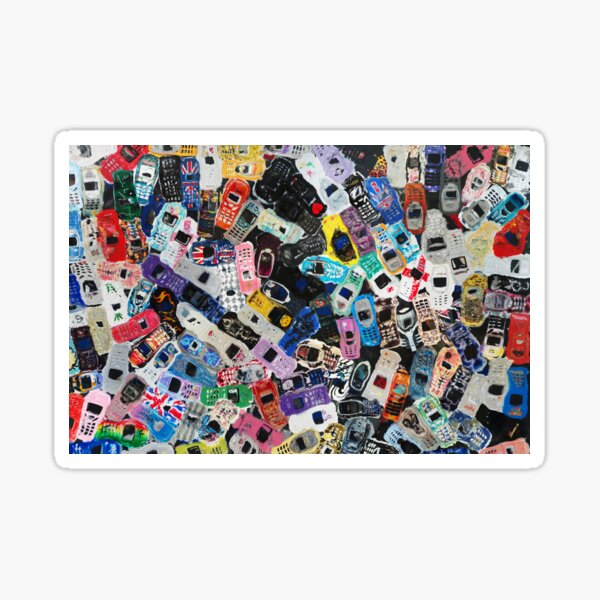 "Retro phones" Sticker for Sale by synchroelectric | Redbubble